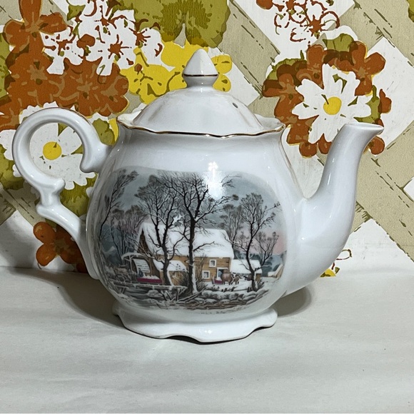 Avon | Kitchen | Vintage 977 Avon Currier Ives Grist Mill Porcelain ...